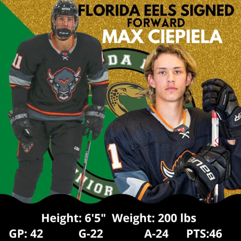 The Florida Eels are very excited about the signing of Max Ciepiela ...