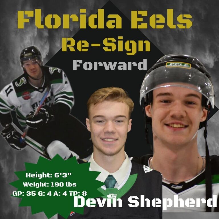 Eels Bolster Line Up With the Return of Devin Shepherd – Florida Eels Junior Hockey